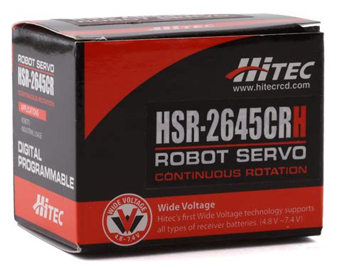 Hitec Hsr 2645cr Standard Digital Continuous Rotation Robot Servo