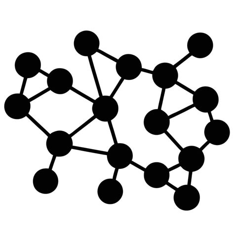Black Network Node Structure Connection Diagram Illustration For Business And Technology