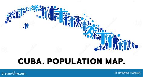 Demographics Cuba Map Stock Vector Illustration Of Composition 119829030