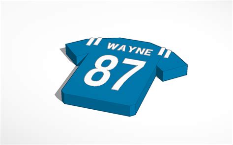 3d Design Reggie Wayne Jersey Tinkercad