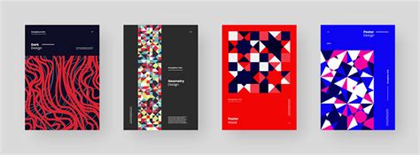 추상적인 기하학적 구성 그림이 있는 포스터 컬렉션입니다 0명에 대한 스톡 벡터 아트 및 기타 이미지 0명 3차원 형태 A4 용지 Istock