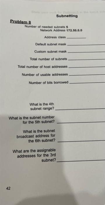 Solved Subnetting Problem 8 Number Of Needed Subnets 5
