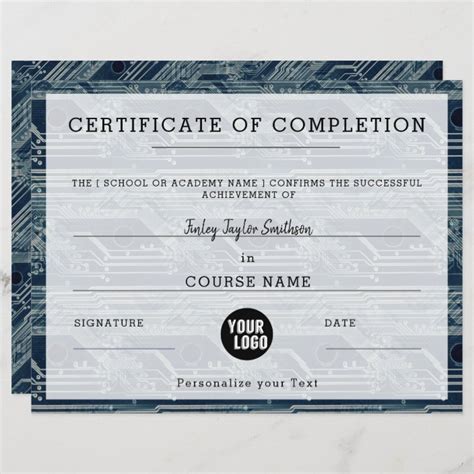 Electronics Engineer Certificate Of Completion Zazzle Com