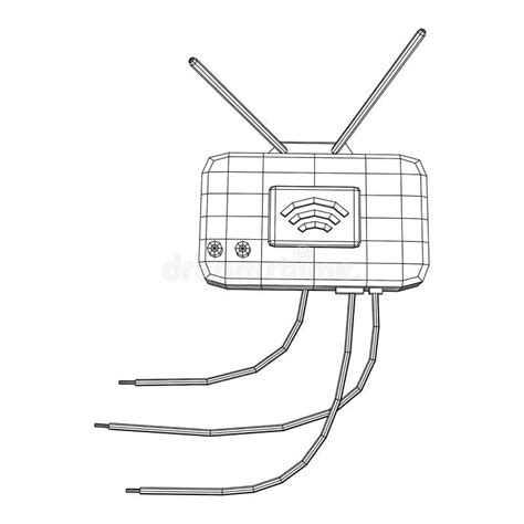 Router Blueprint Stock Illustrations Router Blueprint Stock Illustrations Vectors