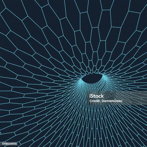 와이어 프레임 연결된 라인 및 점 토 러 스입니다 메쉬 다각형 요소입니다 벡터 일러스트 레이 션 Eps10 3차원 형태에 대한