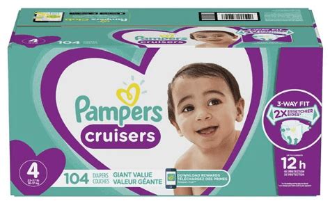 Pampers Cruisers Diapers Size 4 104 Count
