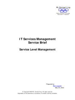 Service Level Management ITSM Service Level Management Itsm Pdf