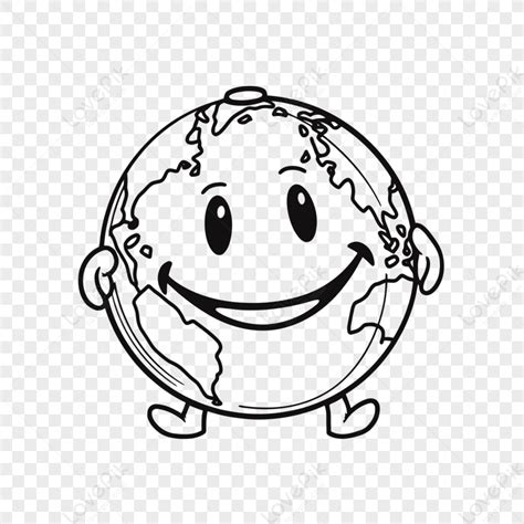 지구 색칠 페이지의 만화 색칠 다운로드 벡터몸짓삽화 Png 일러스트 무료 다운로드 Lovepik