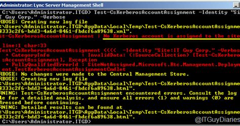 It Guy Diaries Lync Client Credential Popup Due To Missing Of Kerberos Account Assignment