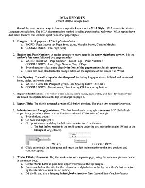 Fillable Online MLA REPORTS Fax Email Print PdfFiller