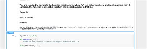 Solved You Are Required To Complete The Function Maximum X Chegg