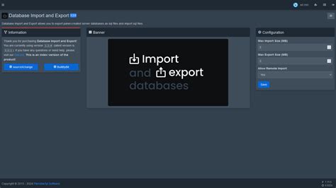 Database Import And Export