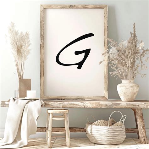 Letter G Printable Letter G Print G Wall Decor G Poster G Monogram