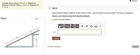Solved Consider The Bar Shown In Figure 1 Neglect The Thickness Of The Bar Take B 9 Ft