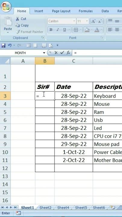 Excel Tricks Auto Serial Excel Shorts Youtube