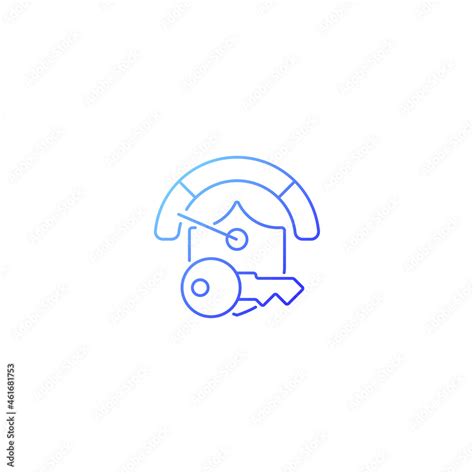Weak Password Gradient Linear Vector Icon Poor Internet Safety Online