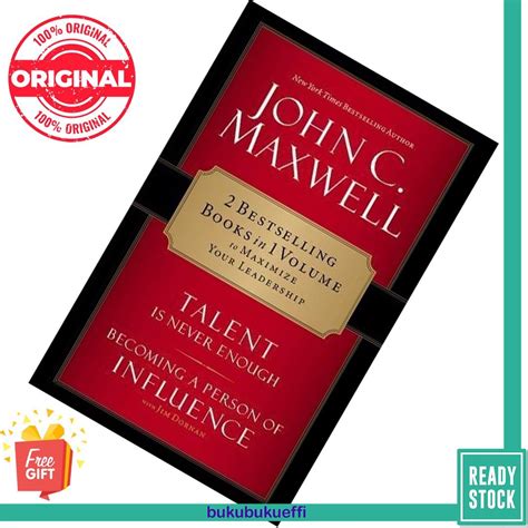 Maxwell 2 In 1 Becoming A Person Of Influence And Talent Is Never Enough By John C Maxwell