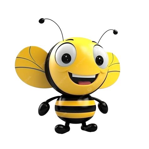 3d 렌더링 귀여운 꿀벌 캐릭터 행복 검은색 노란색 카메라 각도 보고 벌 캐릭터 마스코트 Png 일러스트 및 이미지 에 대한 무료 다운로드 Pngtree