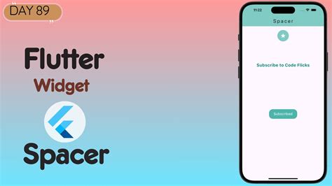 Flutter Spacer Add Space Between Widgets Spacer In Flutter Youtube