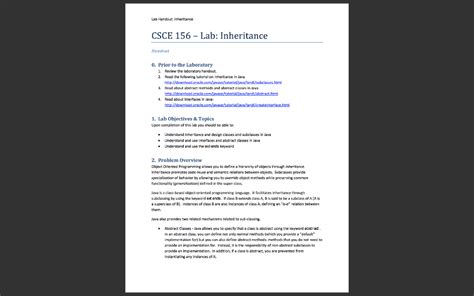Solved Lab Handout Inheritance CSCE 156 Lab Inheritance Chegg