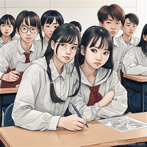 Manga Style Classroom Stable Diffusion Online Manga Style Classroom Stable Diffusion Online