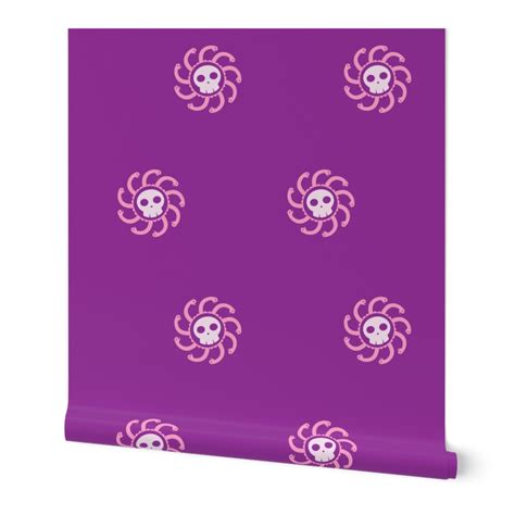 Boa Hancock Skull Snake Purple Fabric Wallpaper Spoonflower