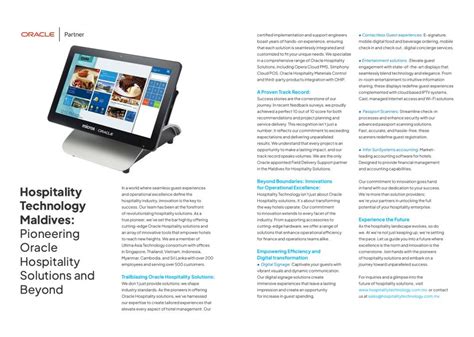 Hospitality Technology Maldives On Linkedin Oraclepartner Hospitality Maldivesresorts Opera