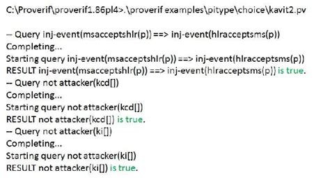 Output Of The Proverif For The Proposed Protocol Download Scientific