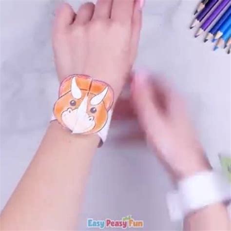 Dinosaur Paper Bracelets Printable T Rex And Triceratops Dinosaur Craft