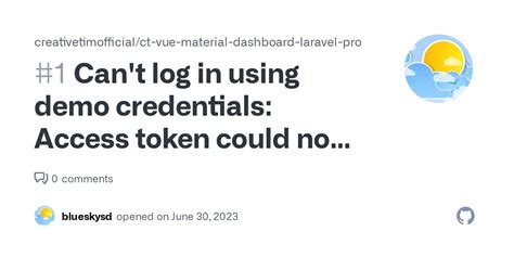 Missing Api V1 Me · Issue 1 · Creativetimofficial Ct Vue Material Dashboard Laravel Pro · Github