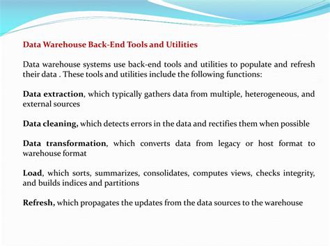 Ppt A Three Tier Data Warehouse Architecture Data Warehouses Often