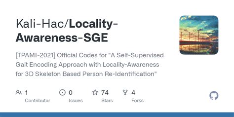 Github Kali Hac Locality Awareness Sge [tpami 2021] Official Codes For A Self Supervised