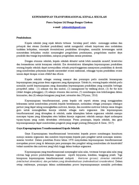 Tugas Chrm Tentang Kepemimpinan Di Sekolah Jeki Saeki Pdf