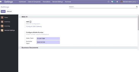 Msg91 SMS Gateway Integration Odoo 12 App