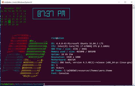 Command Line Terminal Splash Screen With Weather Calendar Time And Sysinfo Ask Ubuntu