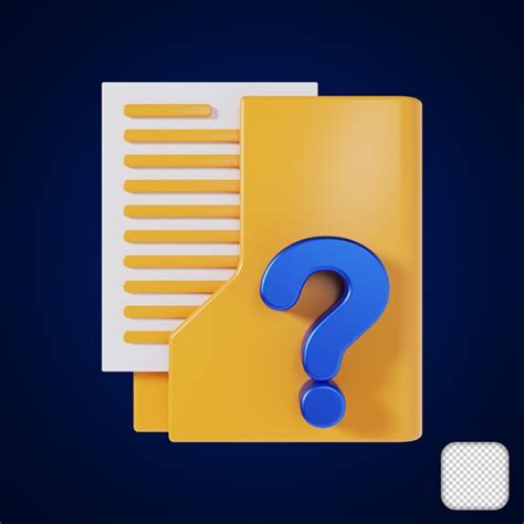 Premium Psd Faq Folder Icons 3d Rendering