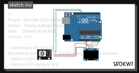 OLED TEST 1 Drehregler Copy Wokwi ESP32 STM32 Arduino Simulator