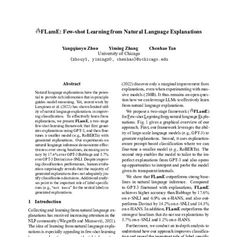 Flame Few Shot Learning From Natural Language Explanations Acl Anthology