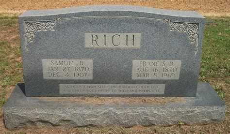 Samuel Barkley Rich 1870 1907 Memorial Find A Grave