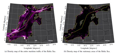 Density Maps Of The Maritime Traffic In The Baltic Sea Built Using Ais Download Scientific