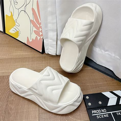Frauen Solide Farbe Plattform Sandalen Casual Open Toe Slip Temu Austria