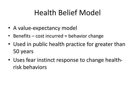 Ppt Health Belief Model Powerpoint Presentation Free Download Id 2201489