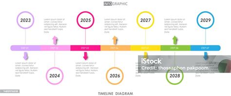 타임라인 인포그래픽 주간 플래너 일정 프로젝트 다이어그램 비즈니스를 위한 인포그래픽 템플릿입니다 1 주 7 단계 현대 타임 라인 일정 다이어그램 프리젠 테이션 벡터 타임
