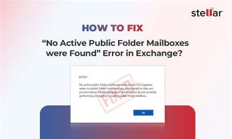 How To Fix “no Active Public Folder Mailboxes Were Found” Error In