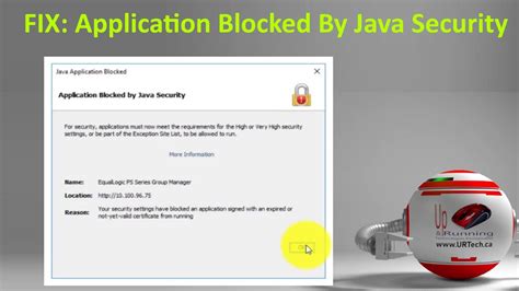 Fix Application Blocked By Java Security Youtube