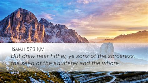 Isaiah 57 3 Kjv But Draw Near Hither Ye Sons Of The Sorceress The