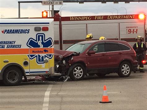 Ambulance Crash Blocks Regent Eastbound And Lagimodiere Northbound