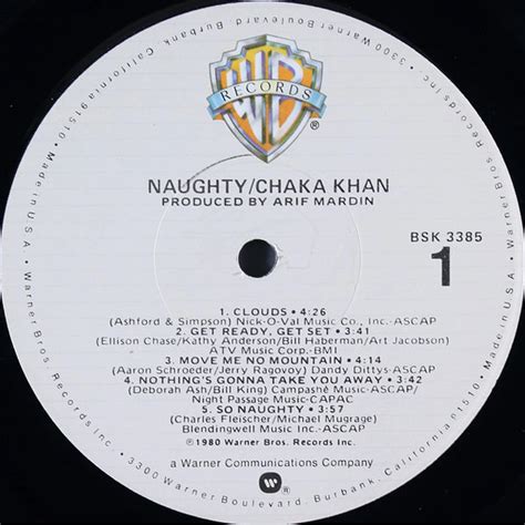 Chaka Khan Naughty Vinyl Lp Us Original Hhv