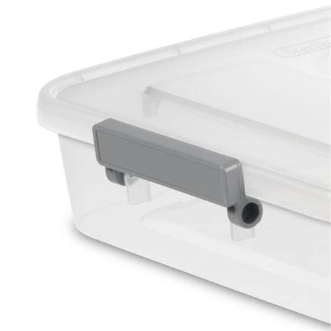 Sterilite 1716 6 2 Qt Modular Latch Box Titanium 17168306