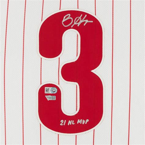 Bryce Harper Signed Phillies Nike Authentic Jersey Inscribed 21 Nl Mvp
